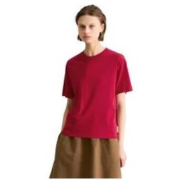 Marc O'Polo T-Shirt MARC O'POLO DENIM "aus Organic Cotton", Damen, Gr. L, vivid cherry, Obermaterial: 100% Baumwolle, unifarben, Basic, regular fit, Rundhals, normaler Saum, Shirts T-Shirt