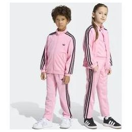 Trainingsanzug Adidas ORIGINALS "FIREBIRD", Jungen, Gr. 116, light pink, schwarz, Obermaterial: 100% Polyester, Sportanz&uuml;ge Trainingsanzug