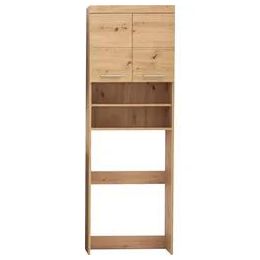 Waschmaschinenumbauschrank Welltime "Avena", asteichefarben, B:63cm H:187cm T:24cm, Schr&auml;nke, Waschmaschinen&uuml;berbau - Platz f&uuml;r Waschmaschinen bis 60 cm Breite