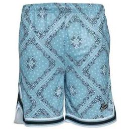 Shorts Karl Kani "Karl Kani Herren KM232-011-1 KK Varsity Paisley Mesh Shorts", Herren, Gr. XXL, US-Gr&ouml;&szlig;en, cyanblau, schwarz, wei&szlig;, 100% Polyester (Recycelt), loose fit, Hosen Shorts