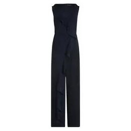 Overall Vera Mont "Damen mit Volant", Damen, Gr. 40, Normalgr&ouml;&szlig;en, night sky, Cr&ecirc;pe, Obermaterial: 95% Polyester, 5% Elasthan; Futter: 100% Polyester, figurbetont, V-Ausschnitt, Overalls Overall