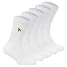 Lyle & Scott Kurzsocken LYLE & SCOTT "Socken Camdyn 5er Pack", Herren, Gr. 40-46, wei&szlig;, Obermaterial: 68% Baumwolle CO. 30% Polyester PES. 2% Elasthan EL., Socken