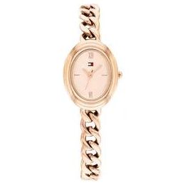 Quarzuhr Tommy Hilfiger "Demi Oval", ros&eacute;goldfarben, Armbanduhren, Damen, Quarzuhr, Armbanduhr, Damenuhr, Edelstahlarmband, analog