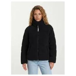 Winterjacke Trueprodigy "Lean F Teddy-Jacke mit Stehkragen und Eingrifftaschen", Damen, Gr. XS, schwarz, Obermaterial: 100% Polyester PES., Jacken Winterjacke