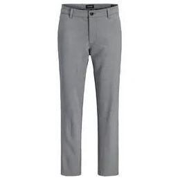 Jack & Jones Chinos JACK & JONES "JPSTOLLIE CONNOR CHINO NOOS", Herren, Gr. 32, L&auml;nge 30, grau melange, Web, Obermaterial: 69% Polyester, 29% Viskose, 2% Elasthan, meliert, unifarben, regular fit lang, Hosen, Materialmix, regular fit