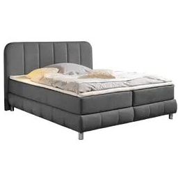 Boxbett Home Affaire, anthrazit, B:187cm L:207cm, Komplettbetten, Boxbett, inkl. Topper