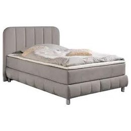 Boxbett Home Affaire, grau, B:147cm L:207cm, Komplettbetten, Boxbett, inkl. Topper