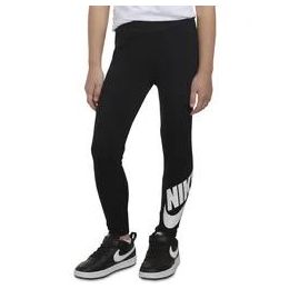 Leggings Nike SPORTSWEAR "NKG CLUB HBR HIGH RISE LEGGING" Gr. 98, schwarz, Hosen, M&auml;dchen, 98 (3), N-Gr, Jersey, Obermaterial: 94% Baumwolle, 6% Elasthan, Leggings, f&uuml;r Kinder und Jugendliche, f&uuml;r aktive Tage und Freizeit