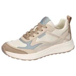 Waldl&auml;ufer Sneaker WALDL&Auml;UFER "H-LAILA", Damen, Gr. 3,5 (36), beige, hellblau, Synthetik, Textil, Schuhe Sneaker, Keilsneaker, Komfortschuh in veganer Verarbeitung, H-Weite