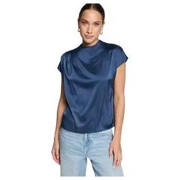 Satinbluse Zero "Damen mit Kragen", Damen, Gr. 34, sargasso sea, Satin, Obermaterial: 4% Elasthan, 96% Polyester, figurbetont normal, Blusen