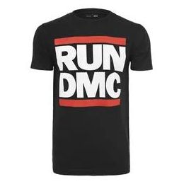 Mister Tee T-Shirt MERCHCODE "Merchcode Herren Run DMC Logo Tee", Damen, Gr. M, schwarz, 100% Baumwolle, bedruckt, normal, Rundhals, Shirts T-Shirt