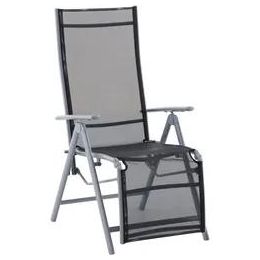 Relaxsessel Garden Pleasure "ARIOLA", schwarz, B:56cm H:112cm T:81cm, Sessel, Relaxsessel, mehrfach verstellbar