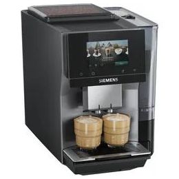 Siemens Kaffeevollautomat "TP725E01", grau, B:30,9cm H:38cm T:46,7cm, Kaffeevollautomaten, farbiges Full-Touch-Display, Doppeltassenfunktion, sehr leise, grau, Kaffeevollautomat