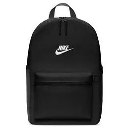 Rucksack Nike "NK HERITAGE BACKPACK 2.0", schwarz, schwarz, wei&szlig;, Rucks&auml;cke, Herren, Obermaterial: 100% Polyester, Rucksack, f&uuml;r Erwachsene, sportlicher Stil, aus robustem Polyester