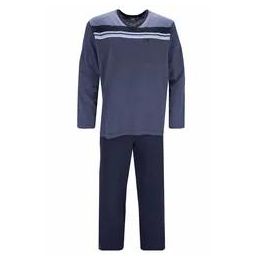 Schlafanzug Hajo "Pyjama", Herren, Gr. S, blau, Obermaterial: 62% Baumwolle CO. 38% Polyester PES., Homewear-Sets Schlafanzug