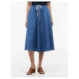 Jeansrock Tommy Hilfiger "MIDI FLARED SKIRT MIA RW", Damen, Gr. XL (46), mia, Denim/Jeans, Obermaterial: 100% Baumwolle, unifarben, regular fit wadenlang, R&ouml;cke Jeansrock, Baumwolle, in ausgestellter Form