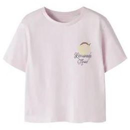 T-Shirt name it "NMFJAYSLINE SS NREG TOP BOX", M&auml;dchen, Gr. 104, cradle pink, Jersey, Obermaterial: 100% Baumwolle, bedruckt, regular fit normal, Rundhals, Shirts T-Shirt, Baumwolle, regular fit