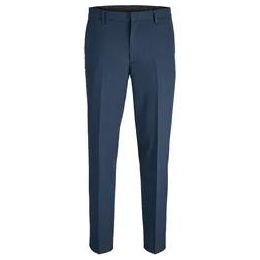 Jack & Jones Anzughose JACK & JONES "JPRBLAMARTIN TROUSER CO01", Damen, Gr. 54, N-Gr, schwarz iris fit:slim fit, Web, Obermaterial: 71% Polyester, 22% Viskose, 7% Elasthan, unifarben, slim fit lang, Hosen Anzughose, Materialmix, slim fit