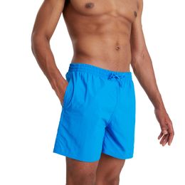 Badeshorts Speedo "Mens Essential 16" Watershort", Herren, Gr. L, N-Gr, blau, Obermaterial: 100% Polyamid. Futter: 100% Polyester, Badehosen Badeshorts, mit seitlichem Taschenentw&auml;sserungssystem