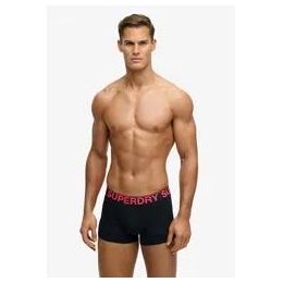 Boxershorts Superdry "TRUNK TRIPLE PACK", Herren, Gr. XXL, 3 Stk., eclipse navy, neon, Jersey, Obermaterial: 95% Baumwolle, 5% Elasthan, unifarben, k&ouml;rpernah, Unterhosen