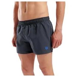 Badeshorts arena "FUNDAMENTALS X-SHORT R", Herren, Gr. M, N-Gr, asphalt, neon blau, Obermaterial: 100% Polyester, Badehosen Badeshorts