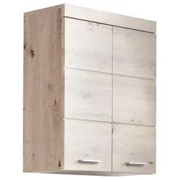 H&auml;ngeschrank Welltime "Avena", asteichefarben, B:73cm H:77cm T:23cm, Schr&auml;nke, H&auml;ngeschrank, Badschrank breit mit verstellbaren B&ouml;den - Ma&szlig;e (B/T/H) 73/23/77 cm
