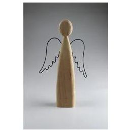 Dekofigur AM Design "Weihnachstsdekoration aus Holz", braun, B:18,5cm H:37cm, Holzwerkstoff, Metall, Dekofiguren, BxH: 18,5x37 cm
