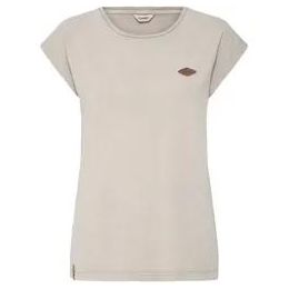 Rundhalsshirt oxmo "Rundhalsshirt OXSille", Damen, Gr. S, beige (humus), Obermaterial: 100% Baumwolle CO., Shirts Rundhalsshirt