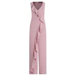 Overall Vera Mont "Damen mit Volant", Damen, Gr. 38, Normalgr&ouml;&szlig;en, peony blush, Cr&ecirc;pe, Obermaterial: 95% Polyester, 5% Elasthan; Futter: 100% Polyester, figurbetont, V-Ausschnitt, Overalls Overall