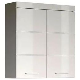 H&auml;ngeschrank Welltime "Avena", wei&szlig;, wei&szlig; hochglanz, B:73cm H:77cm T:23cm, Schr&auml;nke, H&auml;ngeschrank, Badschrank breit mit verstellbaren B&ouml;den - Ma&szlig;e (B/T/H) 73/23/77 cm