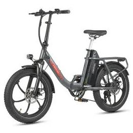 E-Bike MAXTRON "Maxtron MULE Klapprad" Gr. 33, grau, schwarz, Elektrofahrr&auml;der, 33cm, 20 Zoll (50,80cm), Stadt & Abenteuer: 20" Fatbike mit XXL 20Ah Akku.