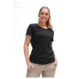 T-Shirt Maier Sports "Da-Shirt 1/2 Arm Waltraud H/S", Damen, Gr. 56, schwarz, Obermaterial: 100% Polyester, Shirts T-Shirt, f&uuml;r sportliche Aktivit&auml;ten, sportlicher Stil