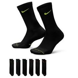 Sportsocken Nike "U NK ED ELVD CRW 6P - 144", Damen, Gr. XL (46/50), multi, color2, Obermaterial: 60% Baumwolle, 36% Polyester, 3% Elasthan, 1% Nylon, Socken Sportsocken, f&uuml;r sportliche Aktivit&auml;ten, f&uuml;r verschiedene Sportarten