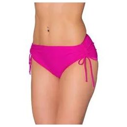 Bikini-Hose AQUARTI "Bikinihose Aquarti Damen Bikinihose mit Raffung und Schn&uuml;ren", Damen, Gr. 36, N-Gr, pink, Obermaterial: 80% Polyamid PA. 20% Elasthan EL., Badehosen Bikini-Hose