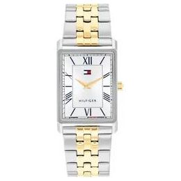 Quarzuhr Tommy Hilfiger "Ben", silberfarben, goldfarben, Armbanduhren, Herren, Quarzuhr, Armbanduhr, Herrenuhr, Edelstahlarmband, analog