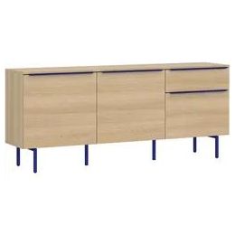 Sideboard Tom Tailor HOME, light oak, B:165cm H:56cm T:42cm, Holzwerkstoff, Melamin, Spanplatte, Sideboards, Sideboard, Lowboard, Breite 165 cm,3 T&uuml;ren,1 Schublade, viel Stauraum