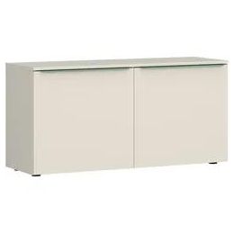 Kommode Tom Tailor HOME, light taupe, B:110cm H:56cm T:42cm, Holzwerkstoff, Melamin, Spanplatte, Sideboards, Kommode, Sideboard mit 2 T&uuml;ren, Softclose,viel Stauraum mit Farbkick