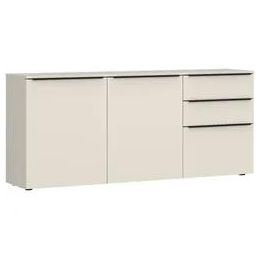 Kommode Tom Tailor HOME, light taupe, B:165cm H:74cm T:42cm, Holzwerkstoff, Melamin, Spanplatte, Sideboards, Kommode, Lowboard, Breite 165 cm,3 T&uuml;ren,2 Schubladen, viel Stauraum
