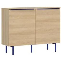 Kommode Tom Tailor HOME, light oak, B:110cm H:89cm T:42cm, Holzwerkstoff, Melamin, Spanplatte, Sideboards, Kommode, Sideboard mit 2 T&uuml;ren, Softclose,viel Stauraum mit Farbkick