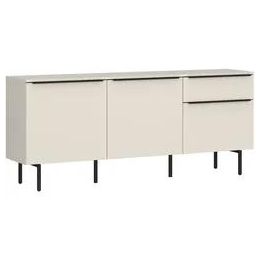Sideboard Tom Tailor HOME, light taupe, B:165cm H:56cm T:42cm, Holzwerkstoff, Melamin, Spanplatte, Sideboards, Sideboard, Lowboard, Breite 165 cm,3 T&uuml;ren,1 Schublade, viel Stauraum