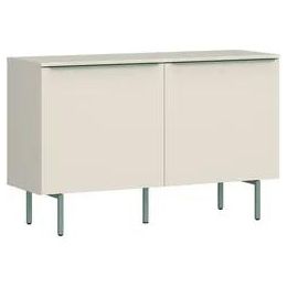 Kommode Tom Tailor HOME, light taupe, B:110cm H:72cm T:42cm, Holzwerkstoff, Melamin, Spanplatte, Sideboards, Kommode, Sideboard mit 2 T&uuml;ren, Softclose,viel Stauraum mit Farbkick