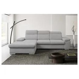 Ecksofa WERK2 "Palma modernes Schlafsofa mit Bettkasten, L-Form, B/T 282/185 cm", grau, B:282cm H:88cm T:185cm, Sofas, Ecksofa