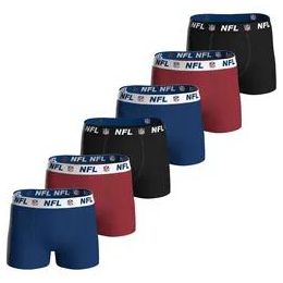 Boxershorts NFL "Boxershort NFL SHIELD 6pk Boxers 6er Pack", Herren, Gr. XXL, bunt (dunkelblau, rot, schwarz), Obermaterial: 95% Baumwolle CO. 5% Elasthan EL., Unterhosen