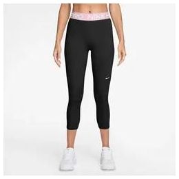 Trainingstights Nike "W NP DF 365 MR TIGHT USM", Damen, Gr. S, N-Gr, schwarz, pink f, Obermaterial: 78% Polyester, 22% Elasthan, Hosen, schnell trocknendes Material, atmungsaktiv, leicht und dehnbar