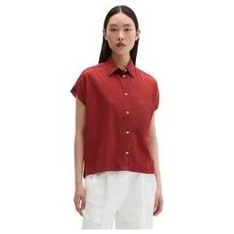 Marc O'Polo Kurzarmshirt MARC O'POLO "aus Material-Mix", Damen, Gr. L, tall poppy, Obermaterial: 100% Baumwolle, unifarben, loose fit, normaler Saum, Shirts