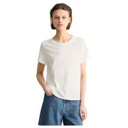 Marc O'Polo T-Shirt MARC O'POLO DENIM "aus Organic Cotton", Damen, Gr. XL, silky wei&szlig;, Obermaterial: 100% Baumwolle, unifarben, Basic, relaxed fit, Rundhals, Shirts T-Shirt