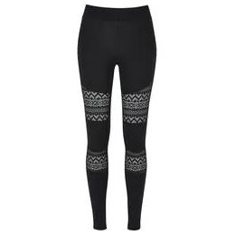 Leggings Urban Classics "Urban Classics Damen Ladies Crochet Lace Inset Leggings", Damen, Gr. 5XL, US-Gr&ouml;&szlig;en, schwarz, 94% Baumwolle, 6% Elasthan, unifarben, skinny fit, Hosen Leggings