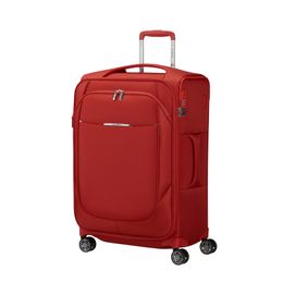 Weichgep&auml;ck-Trolley Samsonite "RE-LITE, verschiedene Gr&ouml;&szlig;en und Farben", Gr. B/H/T: 44cm x 67cm x 30cm 79 l, poppy rot, Polyester, Koffer, mit arretierbarem und versenkbarem Druckknopf-Trolleysystem