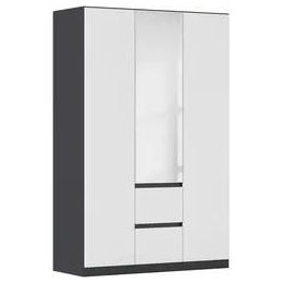 Dreht&uuml;renschrank Rauch "Schrank Garderobe MAINZ Breiten 91/136/181/226/271/315/360, H&ouml;he 210cm", graumetallic, alpinwei&szlig;, B:136cm H:210cm T:54cm, Holzwerkstoff, Schr&auml;nke, Dreht&uuml;renschrank, grifflose Front, Au&szlig;ent&uuml;ren mit Push-to-Open Funktion MADE IN GERMANY