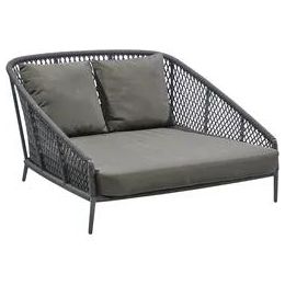 Sitzbank Musterring "Freilicht Sonnenbett", schwarz, grau, anthrazit, B:149cm H:86cm T:156cm, Aluminium, Stoff, Sitzb&auml;nke, Sitzbank, 149 cm breit, ideal zum Zur&uuml;cklehnen und entspannten Liegen im Garten